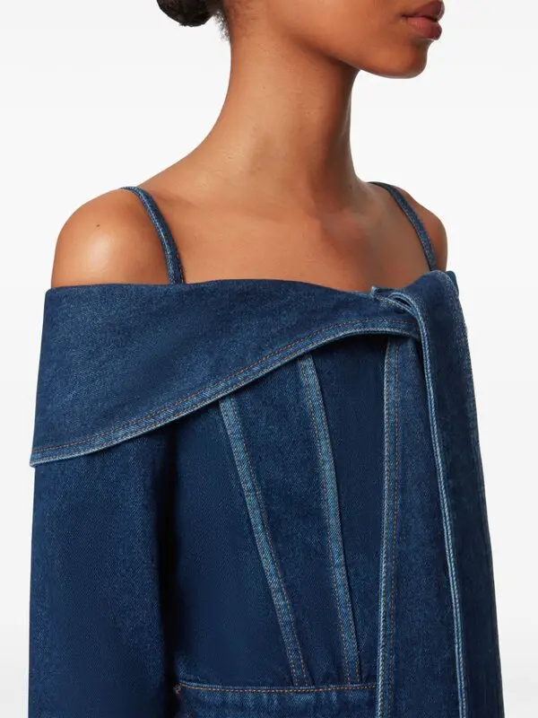 Nina Ricci Off-shoulder Denim Jacket