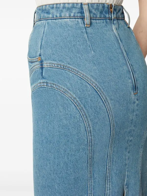 Nina Ricci Panelled Denim Midi Skirt