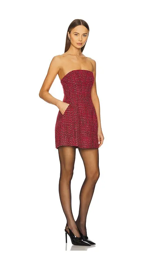Bardot Karoline Boucle Balloon Mini Dress In Red Check - 41% Off |  Editorialist