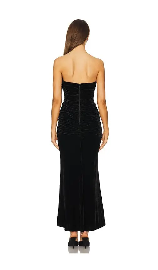 Bardot Elvira Velvet Maxi Dress - Black