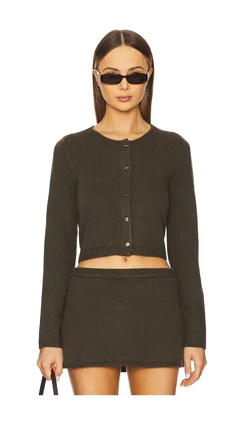 WeWoreWhat Fitted Crewneck Cardigan