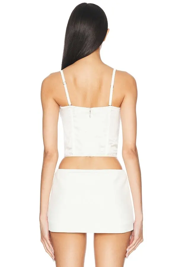 FLEUR DU MAL X Galia Lahav Beaded Iris Lace Bustier - Ivory