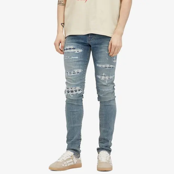Amiri Ma Quad Repaired Skinny Jeans