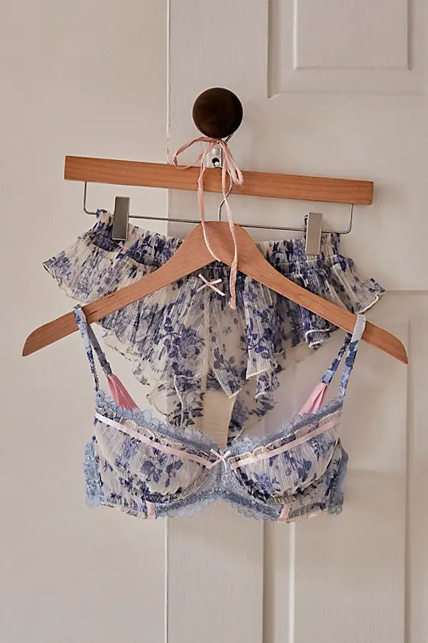 Free People Sonnet Demi Underwire Bra - Blue Combo