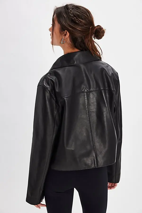 Free People Cassie Leather Jacket