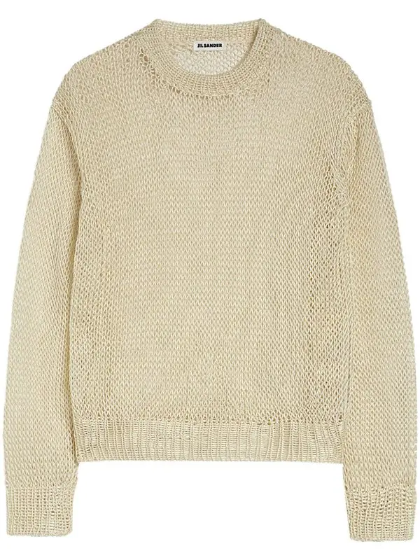 JIL SANDER Open Knit Sweater - Neutrals