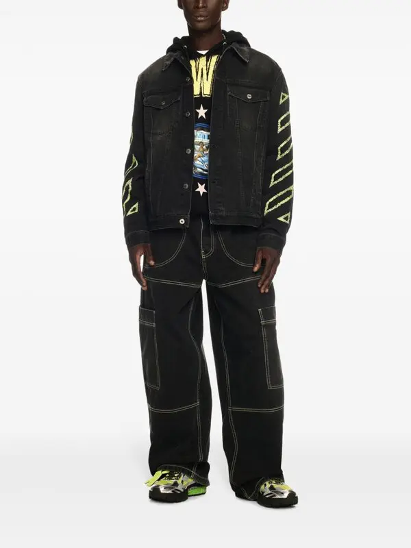 Off-White Irregular Cargo Jeans - Black