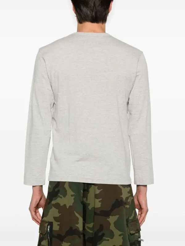 Play Comme Des Garcon Side Heart-print T-shirt - Grey