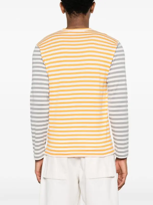 Play Comme Des Garcon Striped T-shirt - Orange