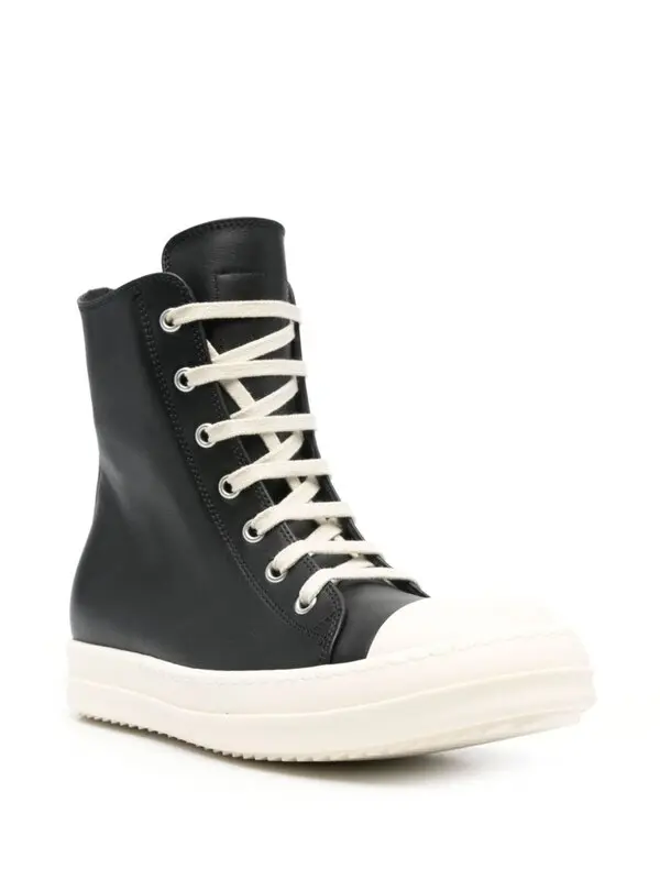 Rick Owens Leather High-top Sneakers