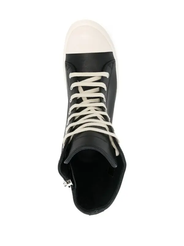 Rick Owens Leather High-top Sneakers