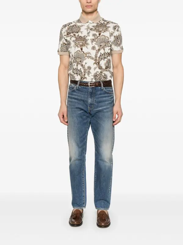 Etro Paisley-print Polo Shirt - Neutrals
