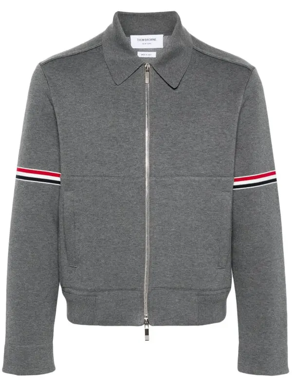 Thom Browne Rwb-stripe Zip-up Jacket