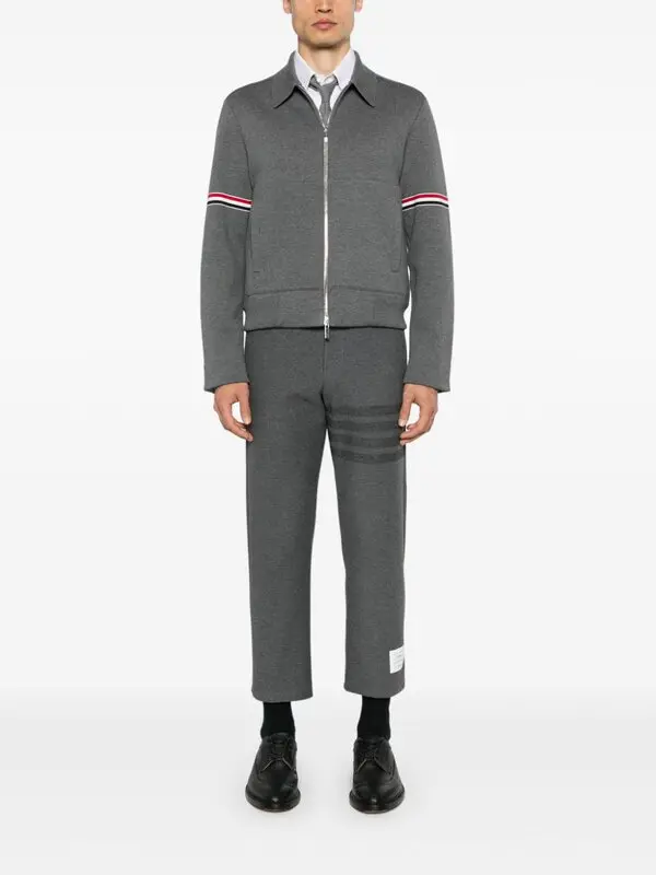Thom Browne Rwb-stripe Zip-up Jacket