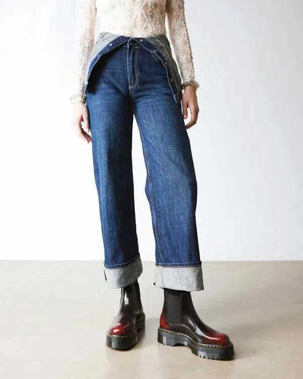 Dr. Martens 2976 Quad Arcadia Leather Platform Chelsea Boots - Red