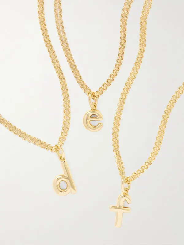 ROXANNE ASSOULIN The Puffy Initial -tone Necklace - Gold