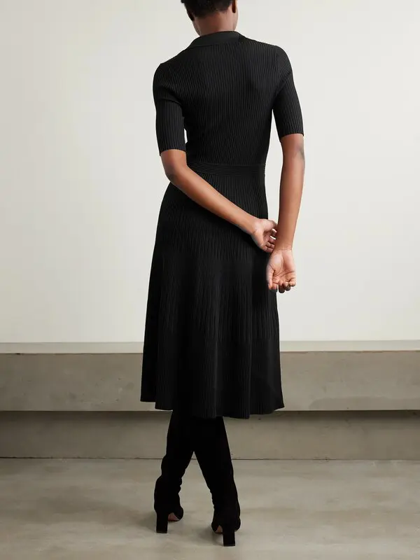 Simkhai Pati Ribbed-knit Midi Dress