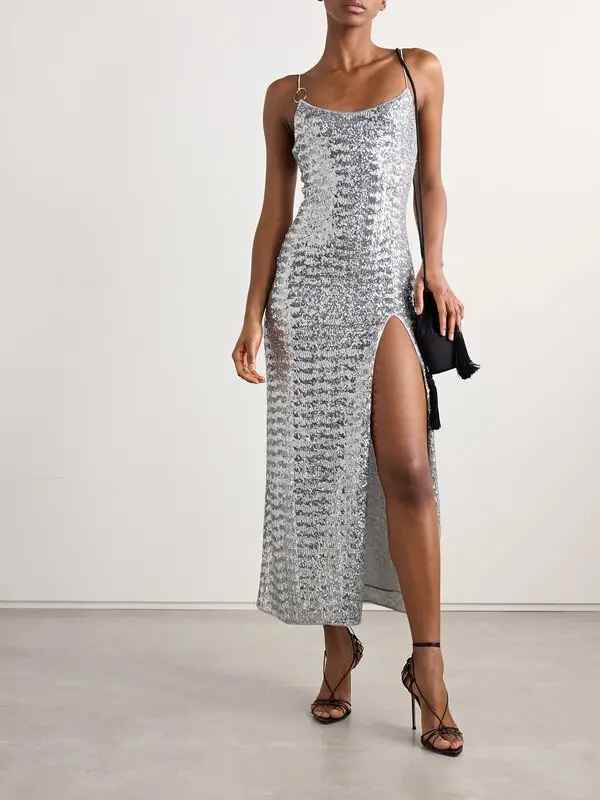 Oseree Sequin-embellished Maxi Dress
