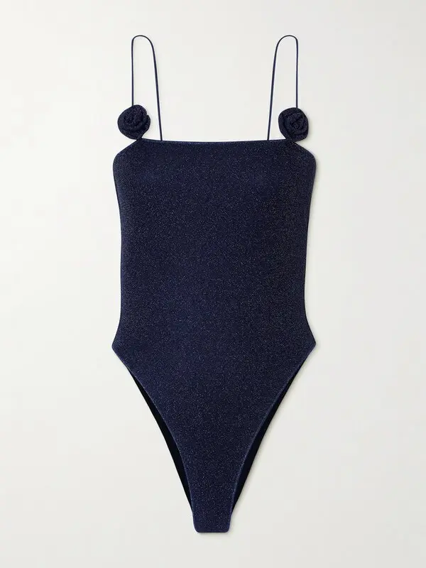 Oseree Lumière Metallic One Piece Swimsuit - Blue