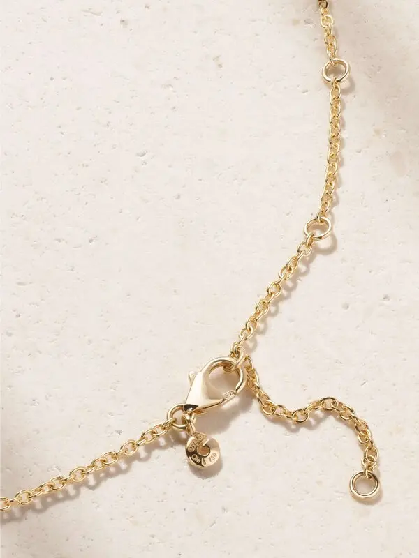 OLE LYNGGAARD COPENHAGEN - OLE LYNGGAARD COPENHAGEN Young Fish Serpentine, Aquamarine And 18-karat Gold Necklace