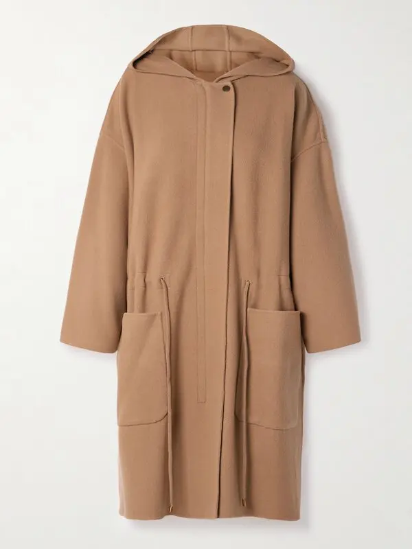 Max Mara Miele Hooded Wool-blend Felt Coat