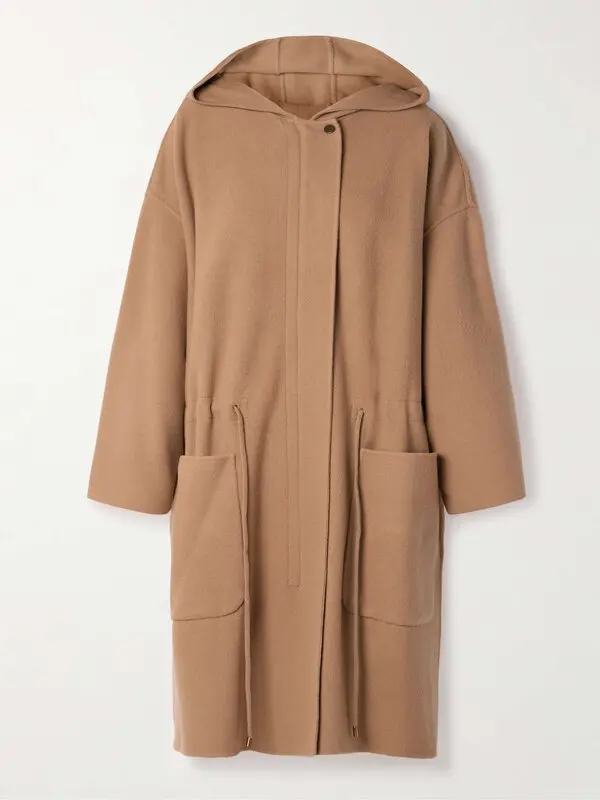 Max Mara Miele Hooded Wool-blend Felt Coat