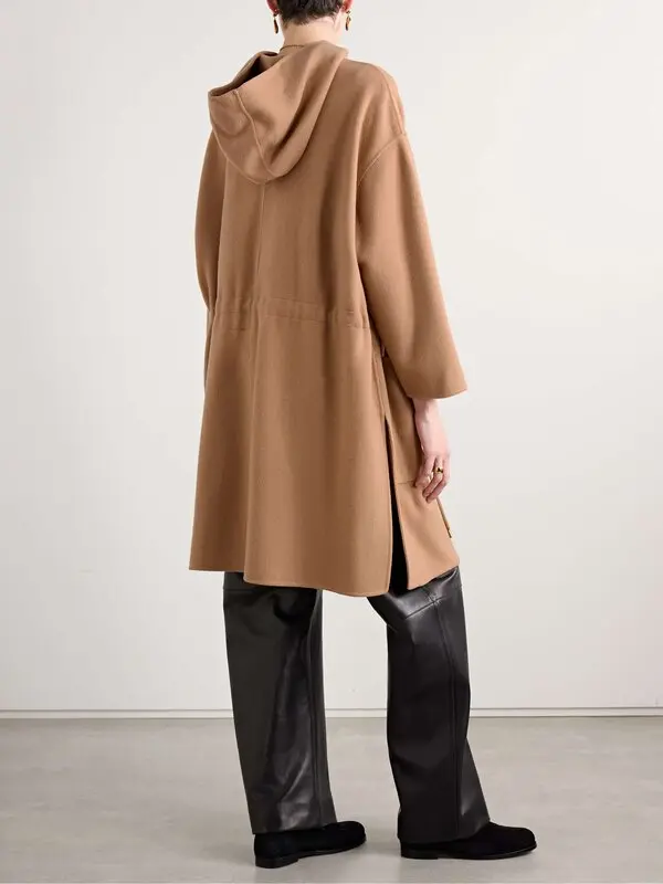 Max Mara Miele Hooded Wool-blend Felt Coat