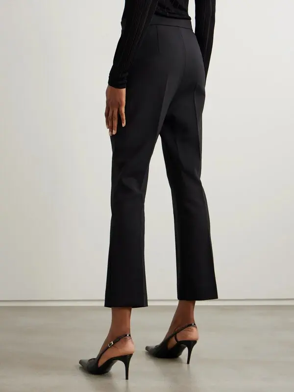 Max Mara Cropped Slim-leg Wool-blend Crepe Pants
