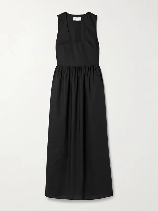green emerald velvet dress Fair Indigo Women's 100% Organic Pima Cotton Ballet Neck Dress main image 0