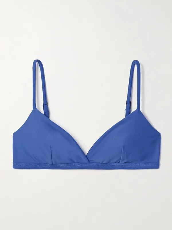 Matteau The Crop Recycled Triangle Bikini Top - Blue