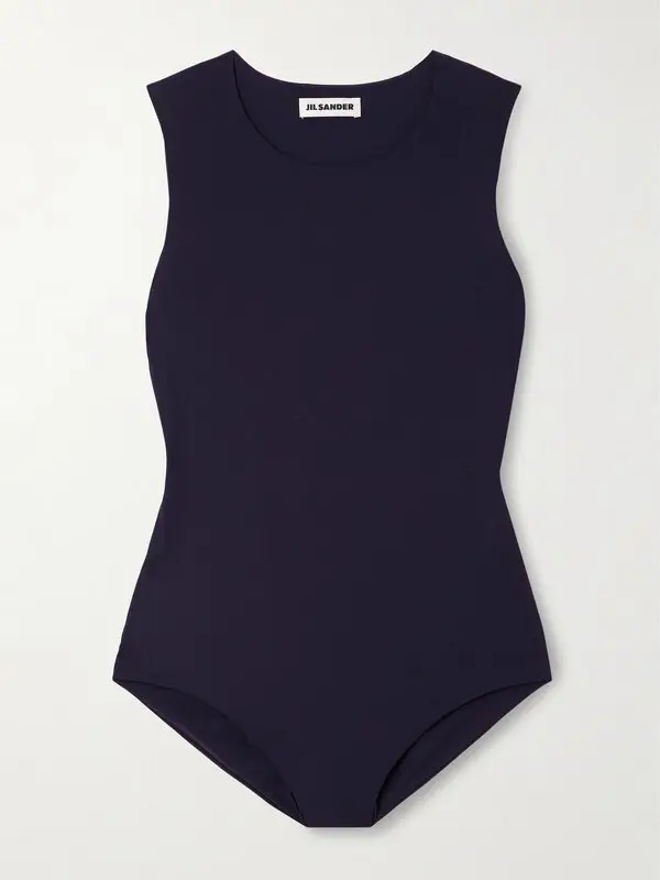 JIL SANDER Stretch-jersey Bodysuit - Blue