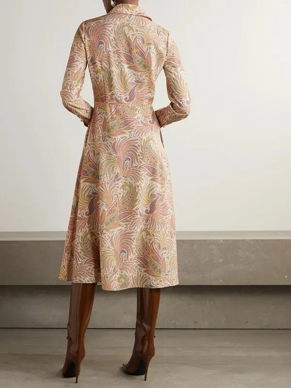 Etro Printed Stretch-crepe Midi Dress