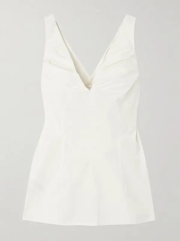 Faithfull The Brand Gathered Cotton-poplin Tank
