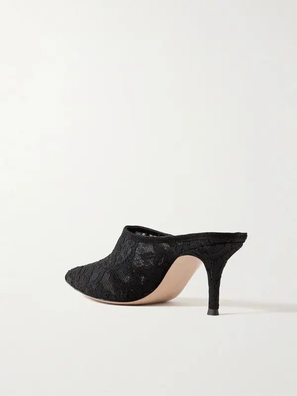 GIANVITO ROSSI 70mm Corded Lace Mules