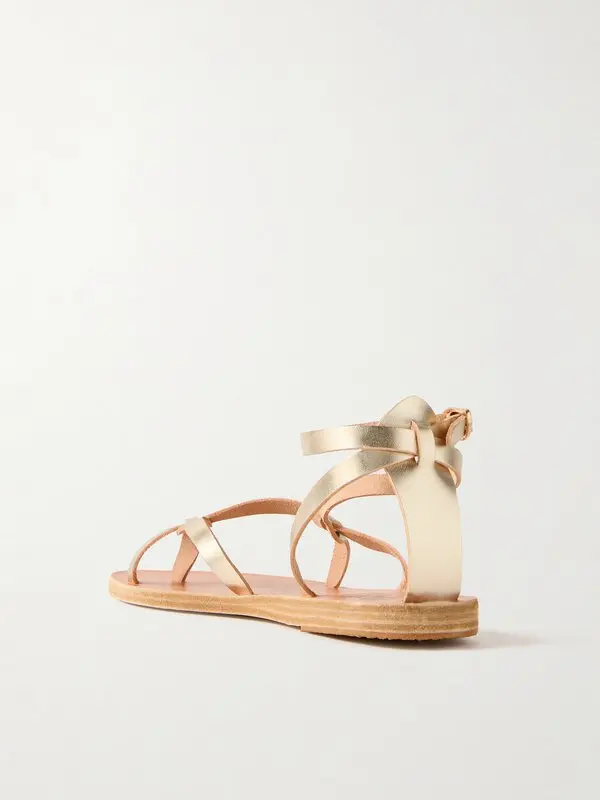 ANCIENT GREEK SANDALS Tomi Metallic Leather Sandals - Gold