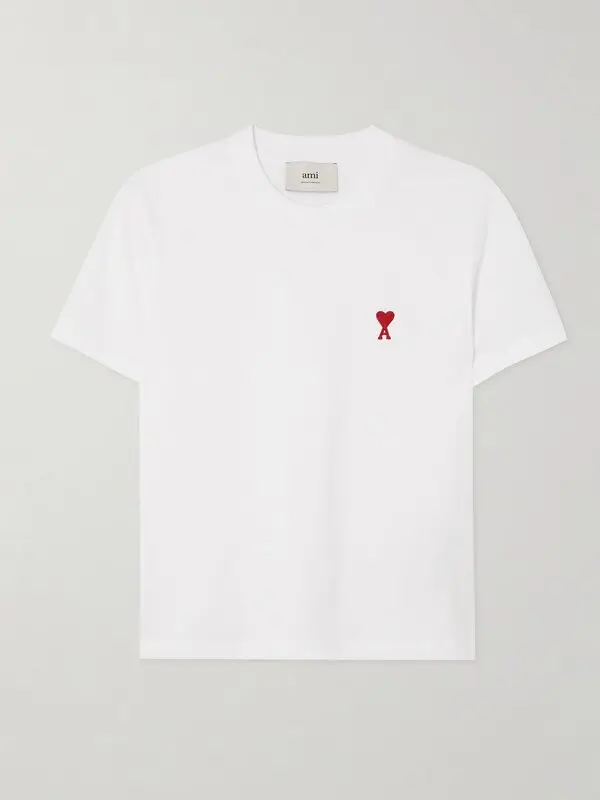 Ami De Caur Embroidered T-shirt - White