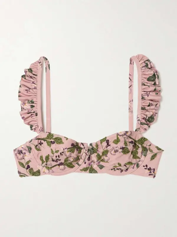 Agua Bendita Kiwi Wisteria Bikini Top