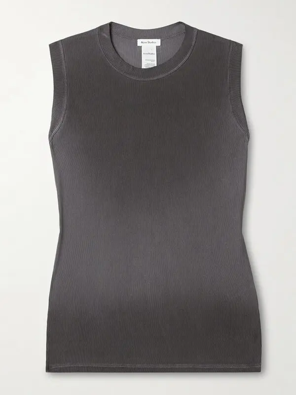 Acne Studios Ribbed Stretch-jersey Tank - Black