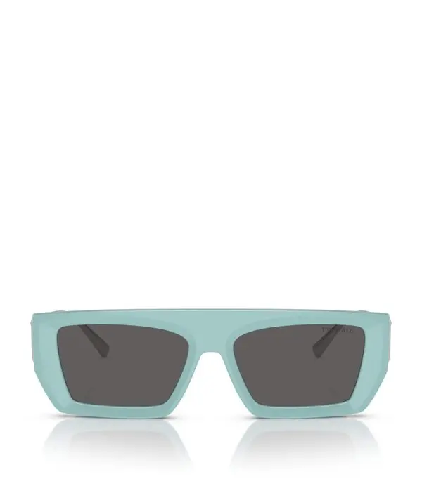 Tiffany & Co. Injected Rectangular Sunglasses - Blue