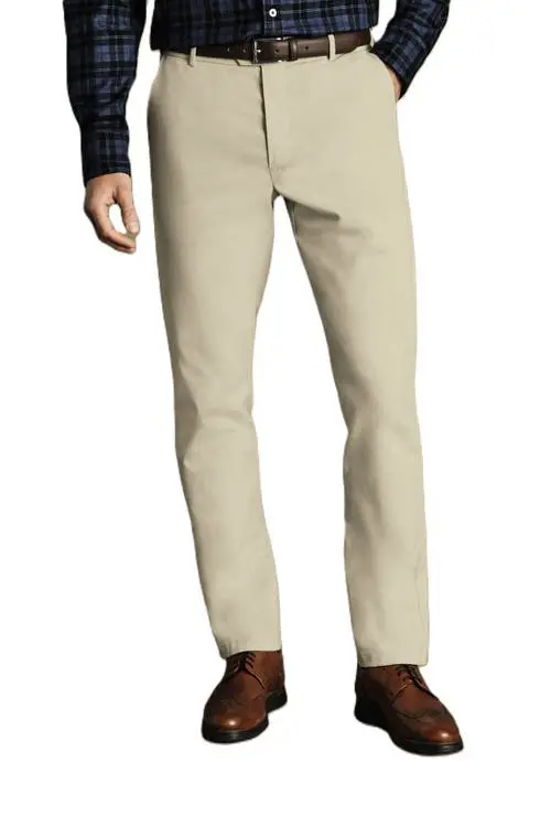 CHARLES TYRWHITT Slim Fit Ultimate Non-iron Chino - Stone