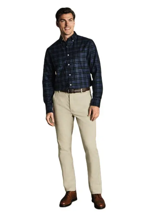 CHARLES TYRWHITT Slim Fit Ultimate Non-iron Chino - Stone