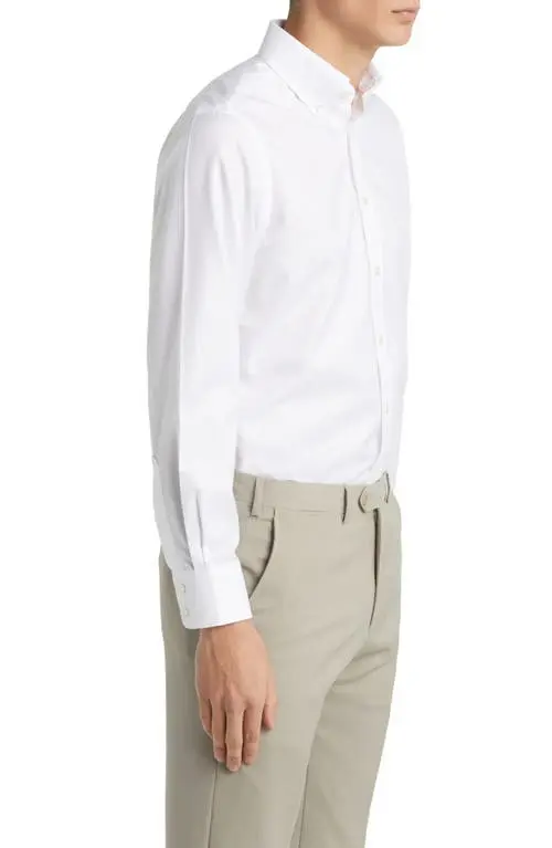 CHARLES TYRWHITT Slim Fit Non-iron Solid Twill Button-down Dress Shirt
