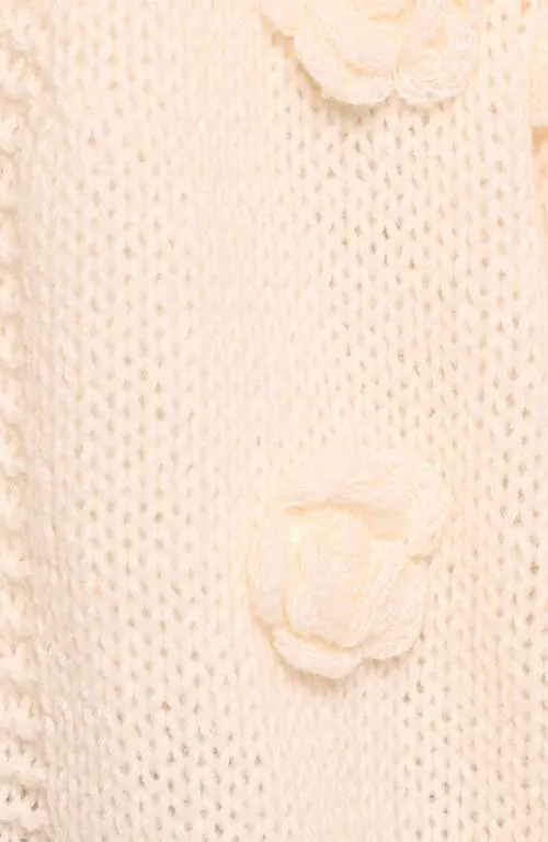PETAL & PUP Doralee Rose Cardigan - Cream