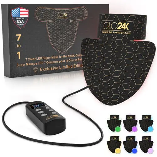 GLO24K 7 Color Led Super Mask For The Neck - None