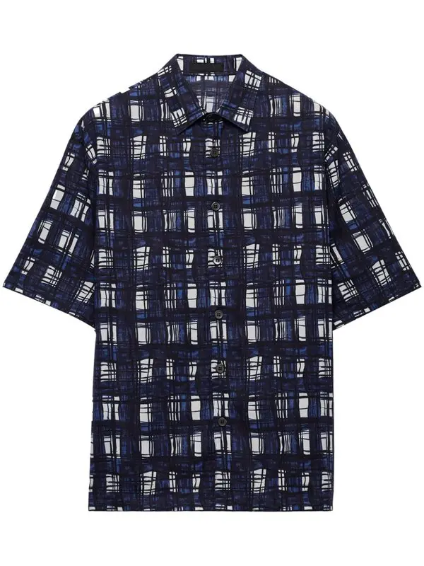 Prada Short-sleeves Cotton Shirt