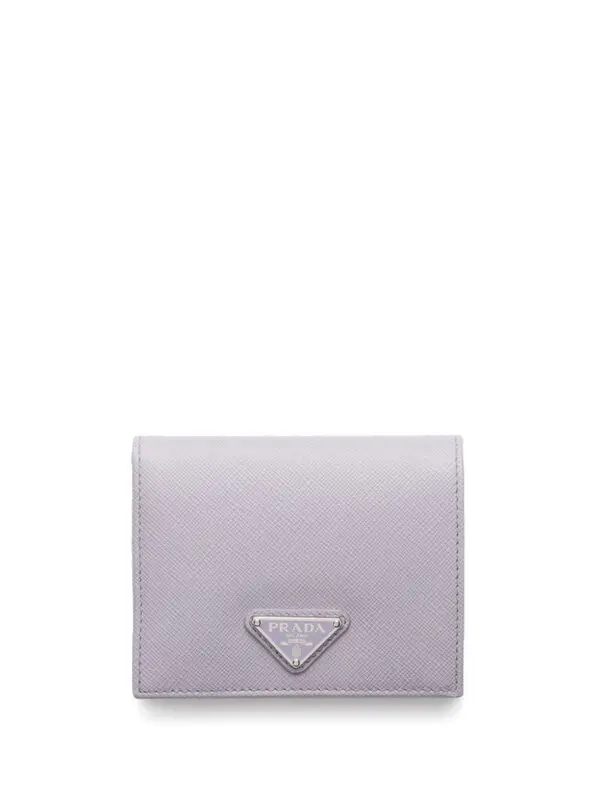 Prada Triangle-logo Leather Wallet - Purple