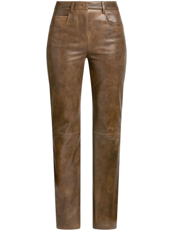 Etro Leather Trousers