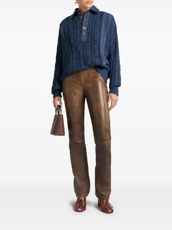 Etro Leather Trousers