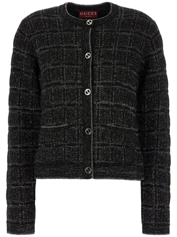 Gucci Checked Jacquard Cardigan