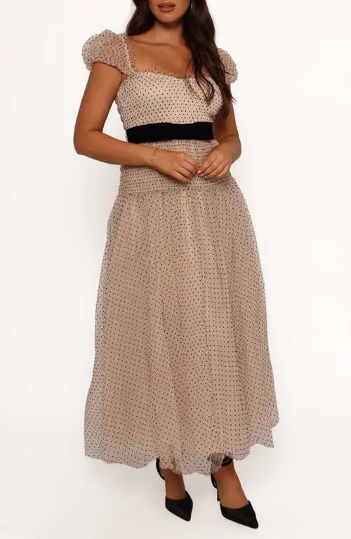 PETAL & PUP Bryn Polka Dot Maxi Dress